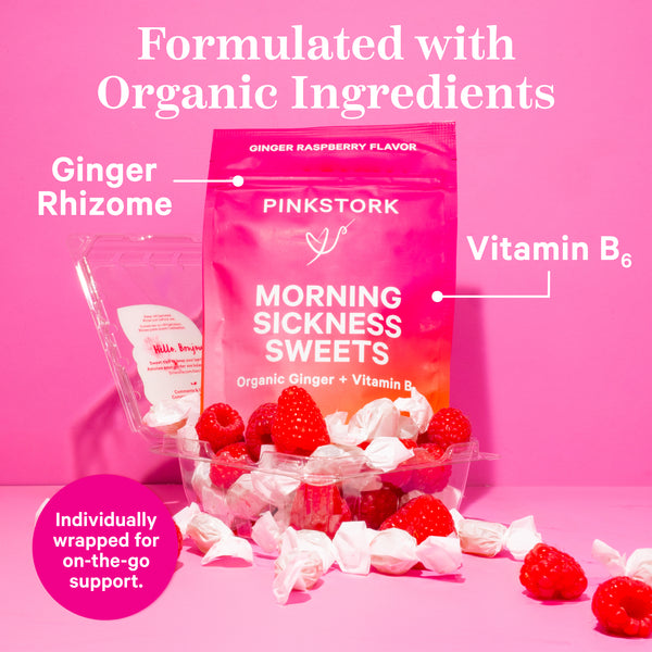 Pink Stork Morning Sickness Sweets: Organic Raspberry Ginger, Vitamin ...