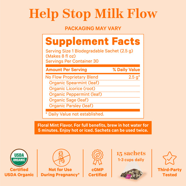 No Flow Sage Tea | No Flow Tea - Pink Stork to Reduce Breast Milk